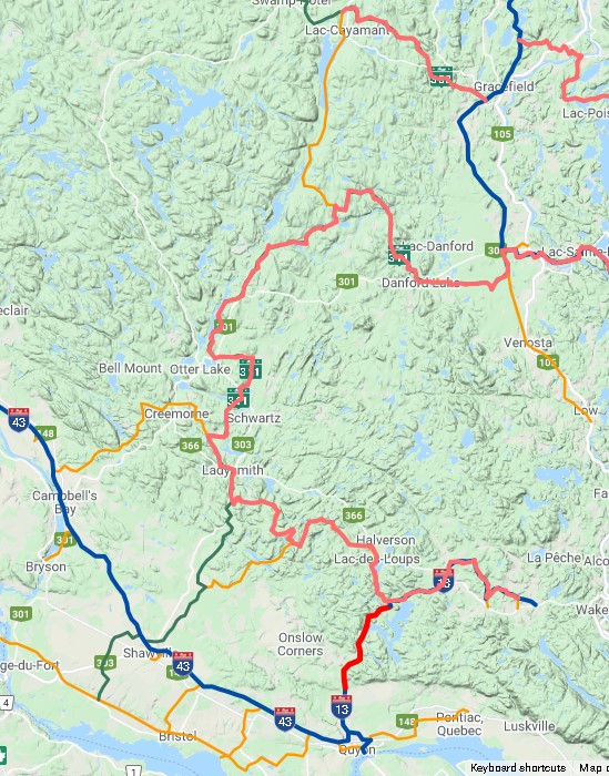 Trail Map 2021-2022 – Association des Motoneigistes de Pontiac (780-13)